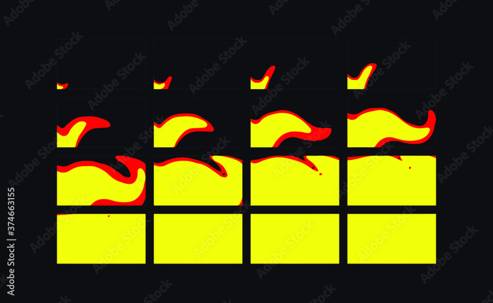 Sprite Sheets Flame transitions animation. Fire effect for videos and ...