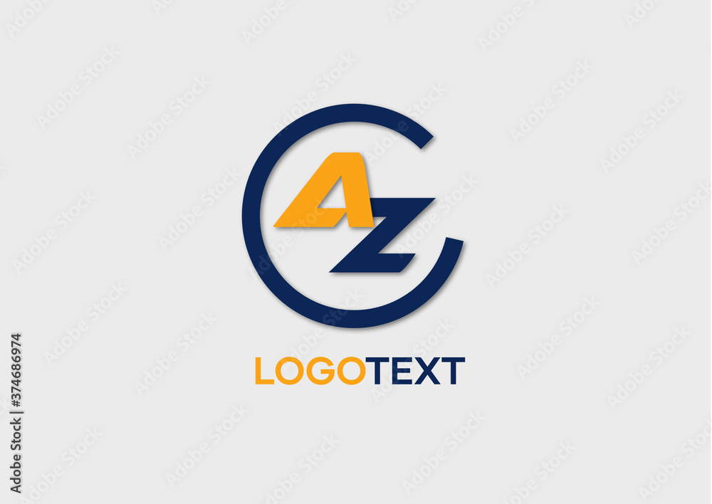 AZ letter logo, letter initials logo, name identity logo, vector ...