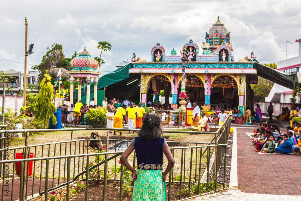 Mauritius Island Temple Hindu Girl Religion Africa Stock Photo | Adobe ...