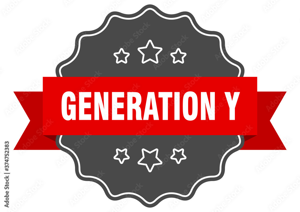 generation y label. generation y isolated seal. sticker. sign Stock ...