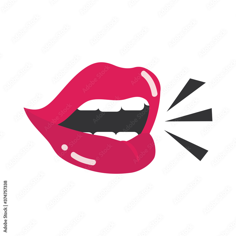 Speaking Mouth Illustration