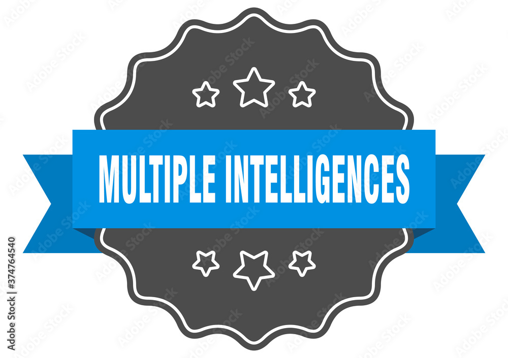 multiple intelligences label. multiple intelligences isolated seal ...