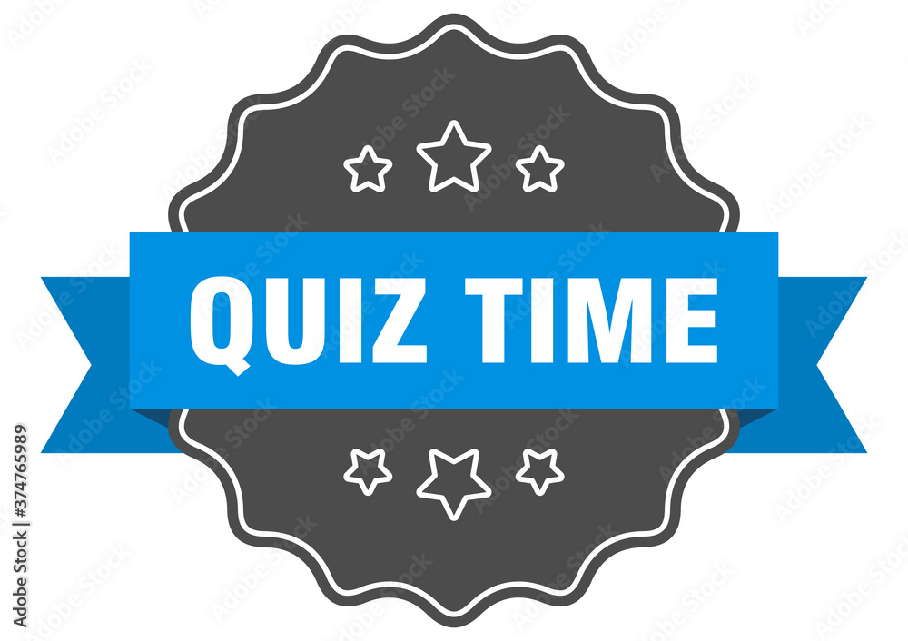quiz time label. quiz time isolated seal. sticker. sign Stock Vector ...