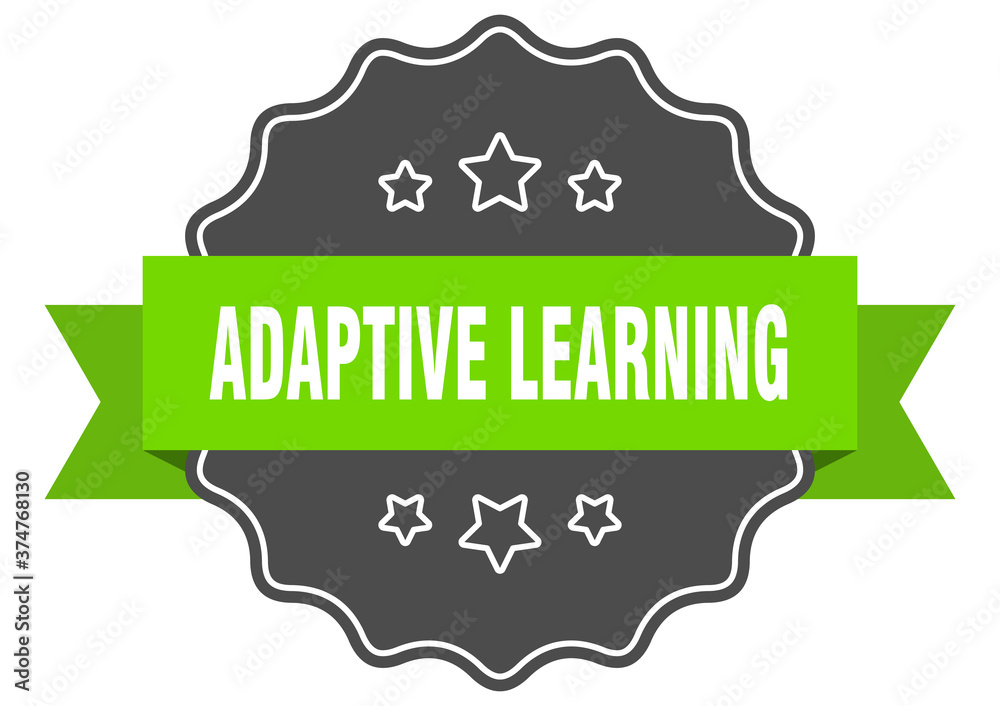 adaptive learning label. adaptive learning isolated seal. sticker. sign ...