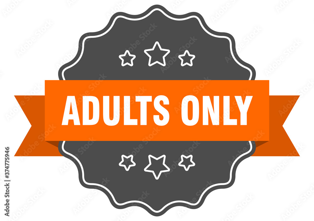 adults only label. adults only isolated seal. sticker. sign Stock ...