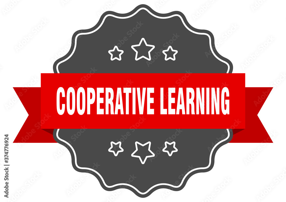 cooperative learning label. cooperative learning isolated seal. sticker ...