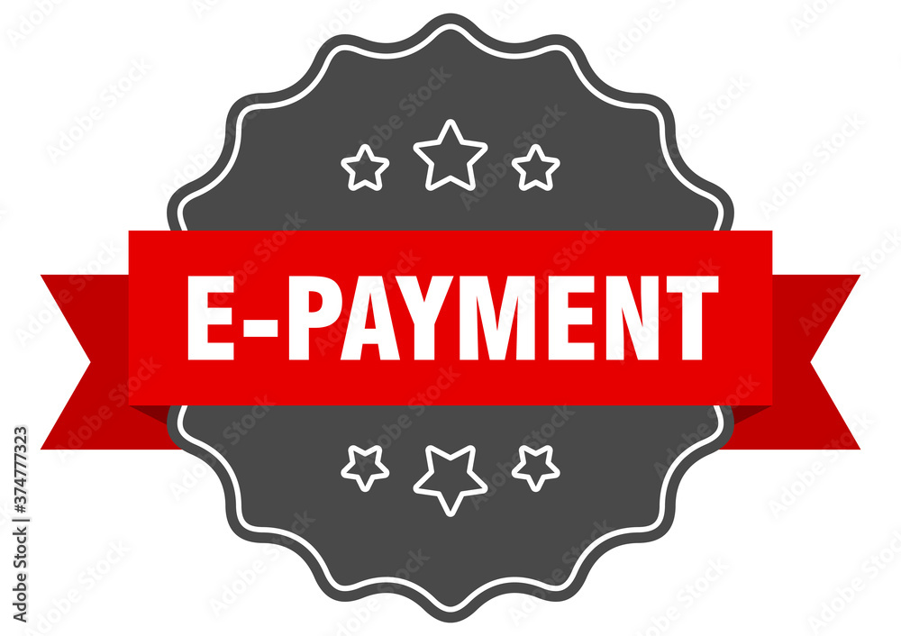 e-payment label. e-payment isolated seal. sticker. sign Stock Vector ...