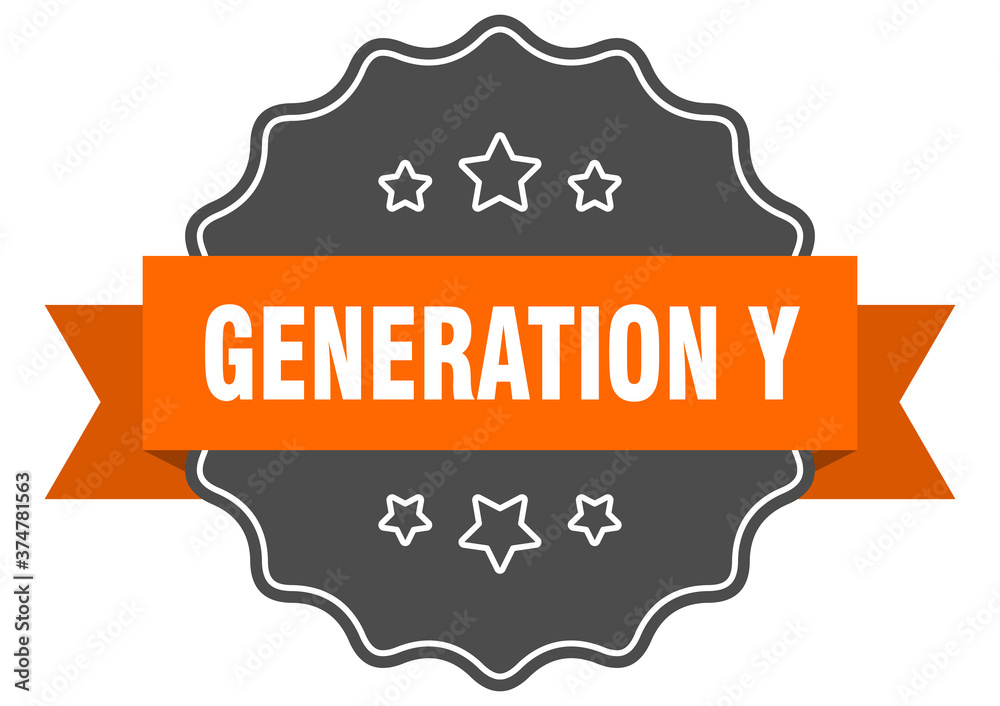generation y label. generation y isolated seal. sticker. sign Stock ...
