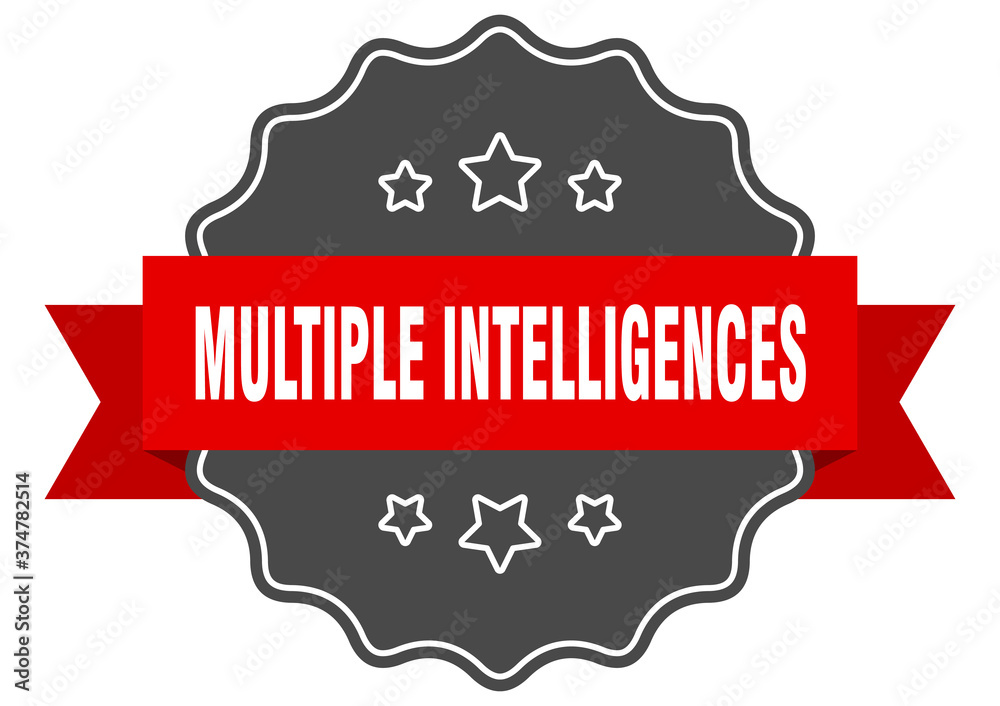 multiple intelligences label. multiple intelligences isolated seal ...