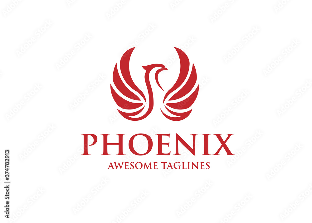 best phoenix bird logo design,luxury phoenix logo concept, phoenix vector logo Stock Vector ...