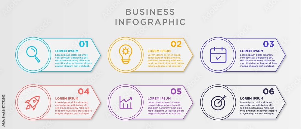 Business data visualization. Process chart. Abstract elements of graph ...