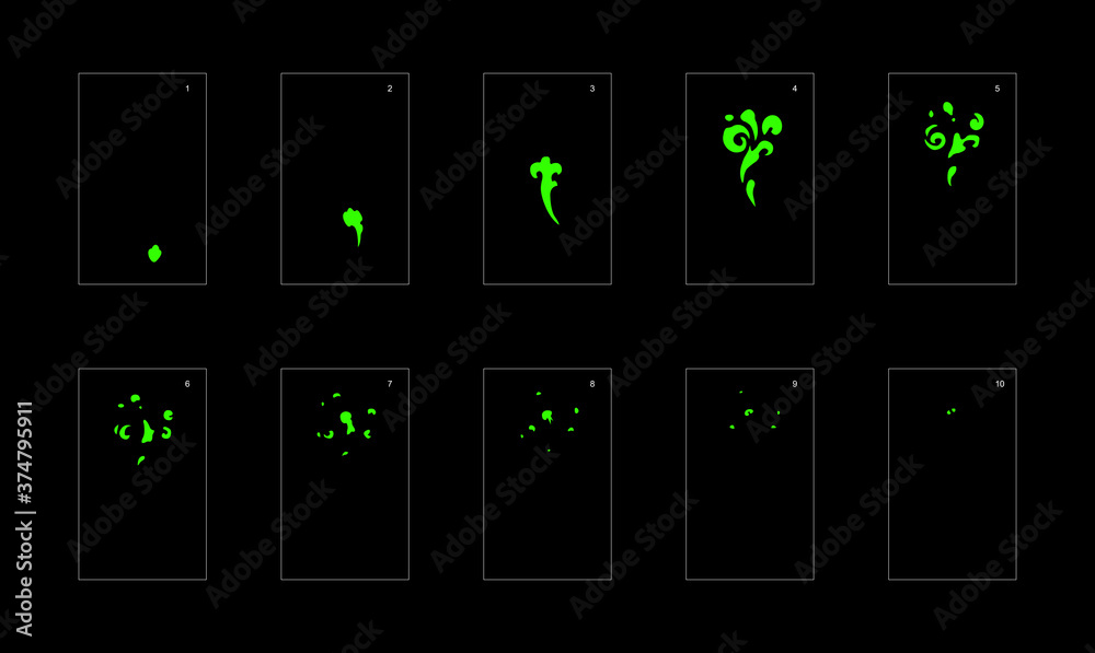 Smoke effect. liquid smoke animation sprite sheet. classic liquid smoke ...