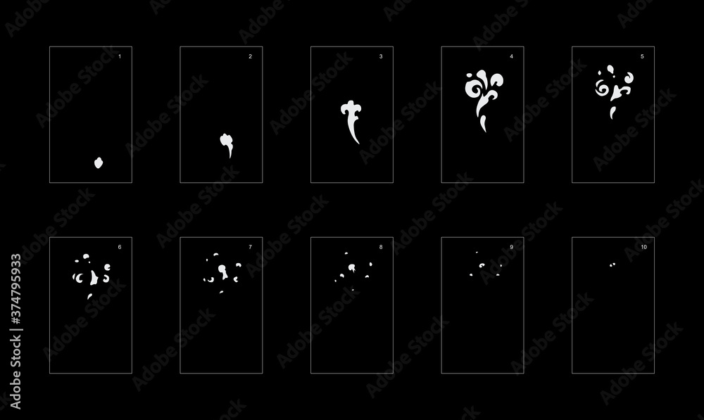 Smoke effect. smoke animation sprite sheet. classic smoke effect ...