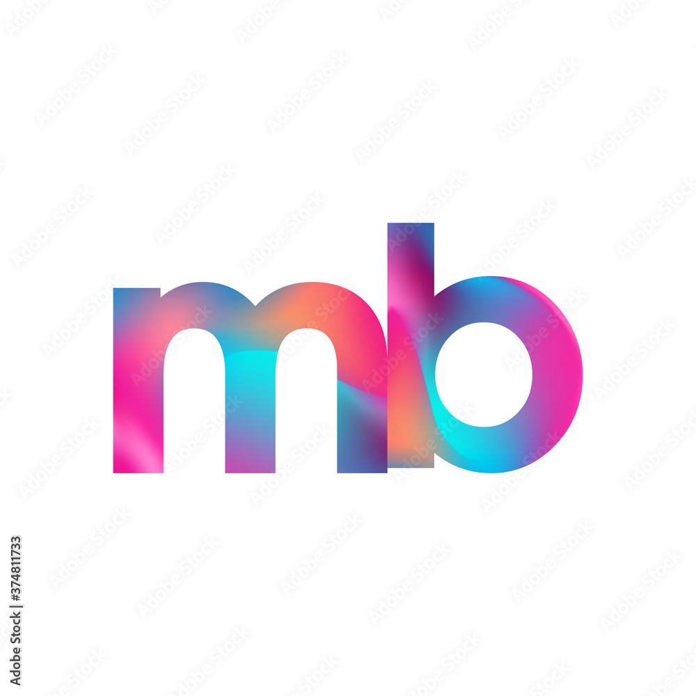 Initial Letter MB Logo Lowercase colorful design, Modern and Simple ...
