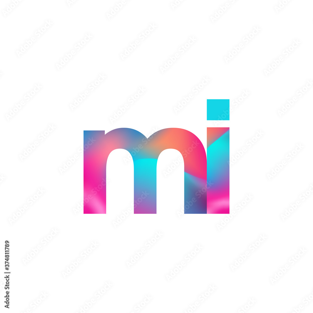 Initial Letter MI Logo Lowercase colorful design, Modern and Simple ...