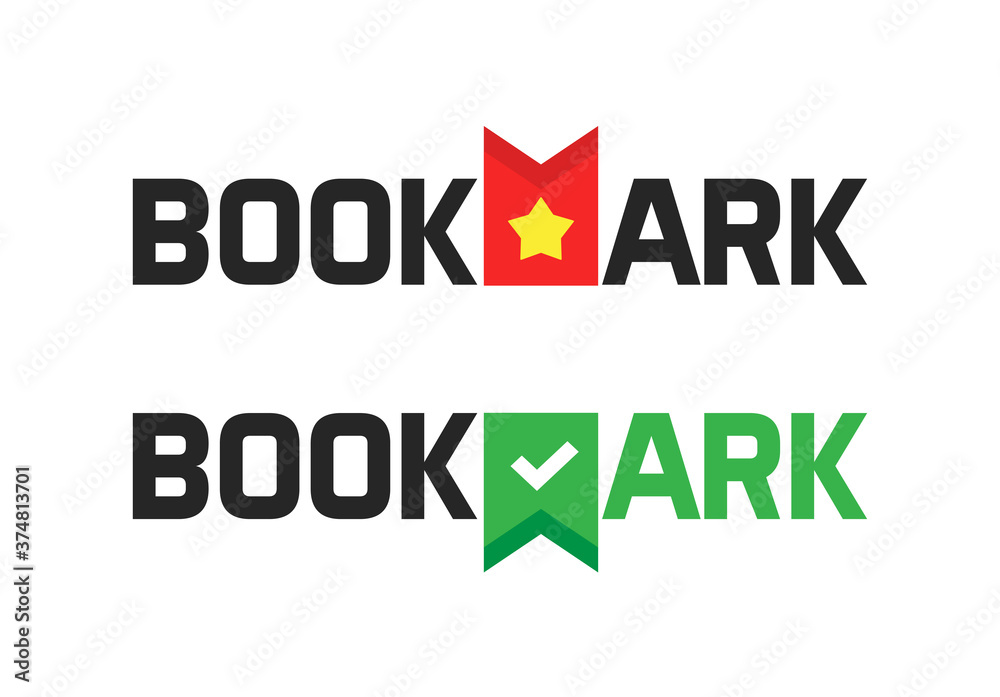 Vetor de Book store shop logotype as bookmark logo vector element ...
