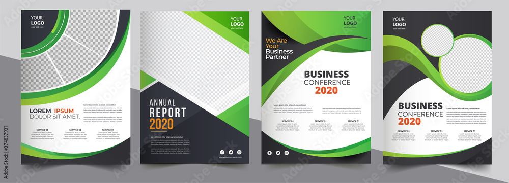 Vector eco flyer, poster, brochure, magazine cover template. Modern ...