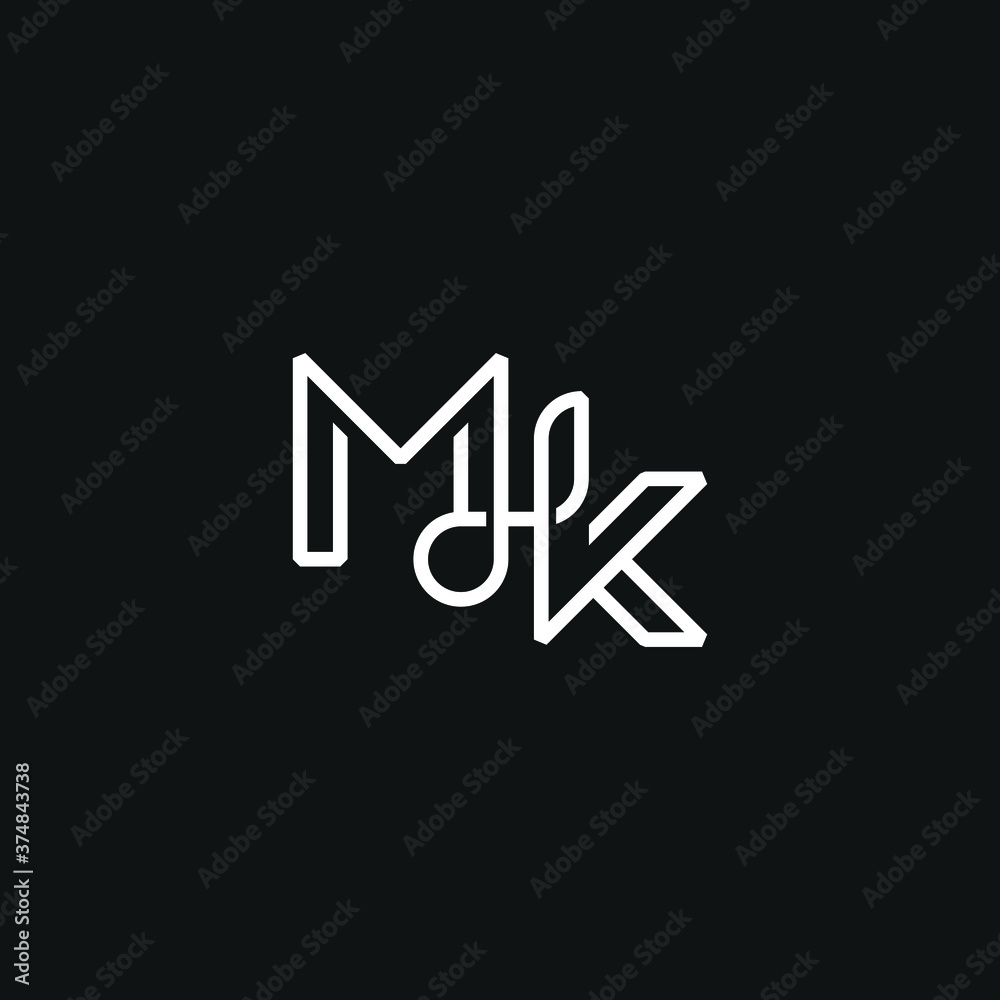 MK KM abstract vector logo monogram template, Letter M and K logo or MK ...