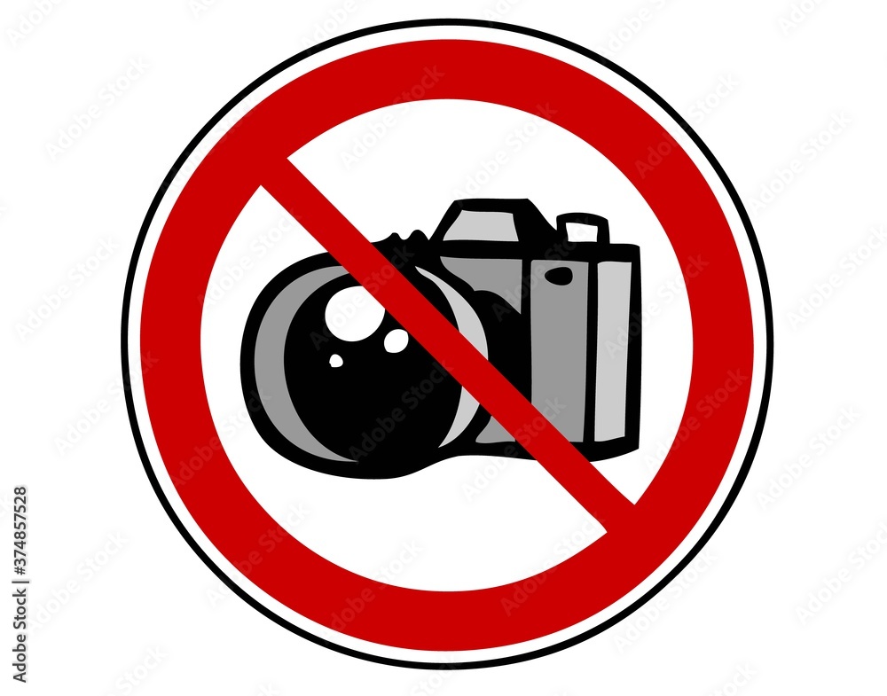Fotografieren verboten Schild mit Kamera in Verbotsschild Stock ...