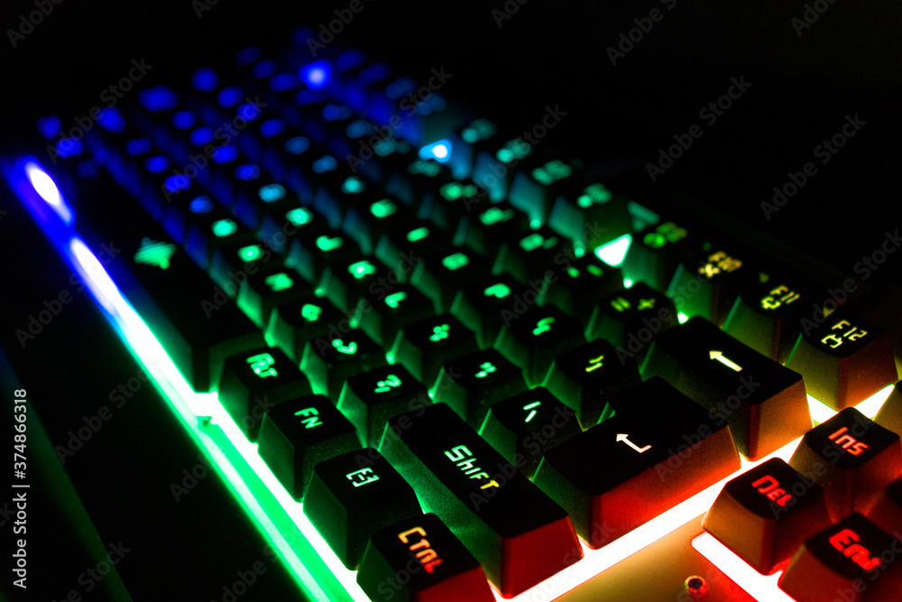 RGB Mechanical Gaming Keyboard PC Enthusiast Keyboard Gamer Using Stock ...