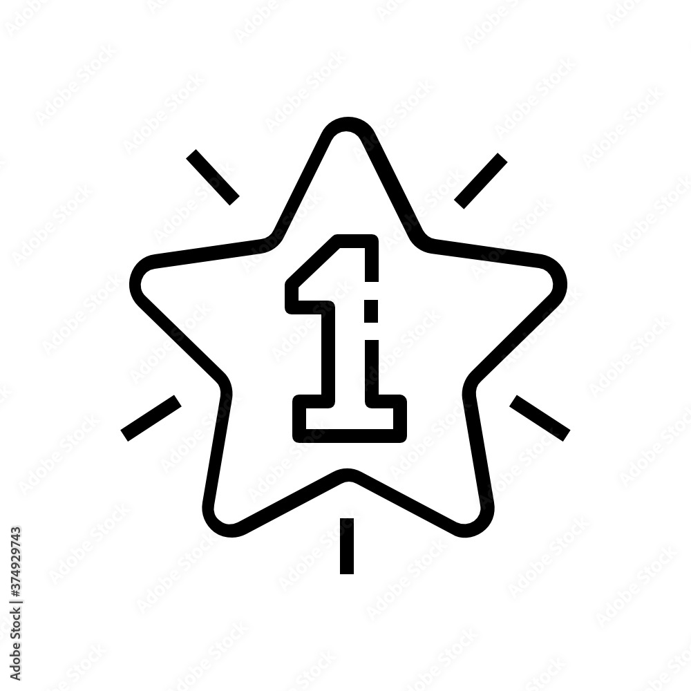 Vector of position star, editable icon of ranking star Stock Vector ...