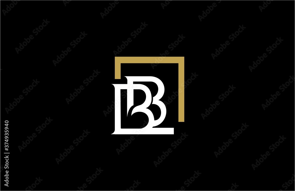 Elegant BB Letter Linked Rectangle Shape Monogram Logo Design Stock ...