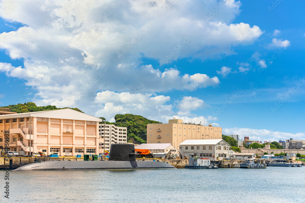 yokosuka, japan - july 19 2020: Japanese submarine Takashio ss-571 ...
