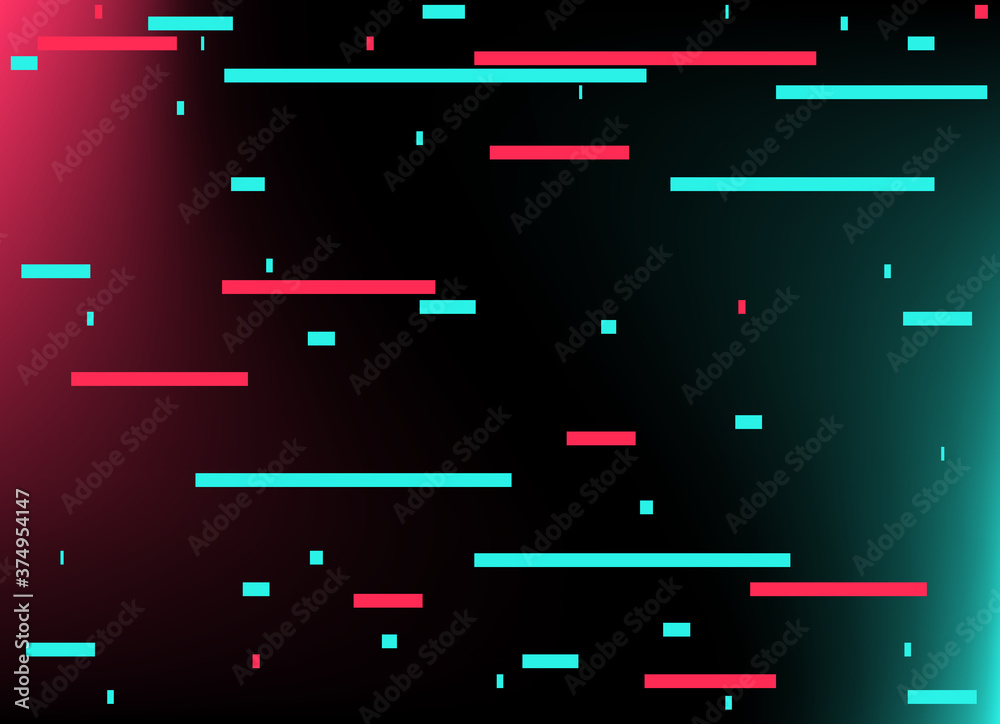 Abstract glitch TikTok background. Vector illustration. Abstract ...