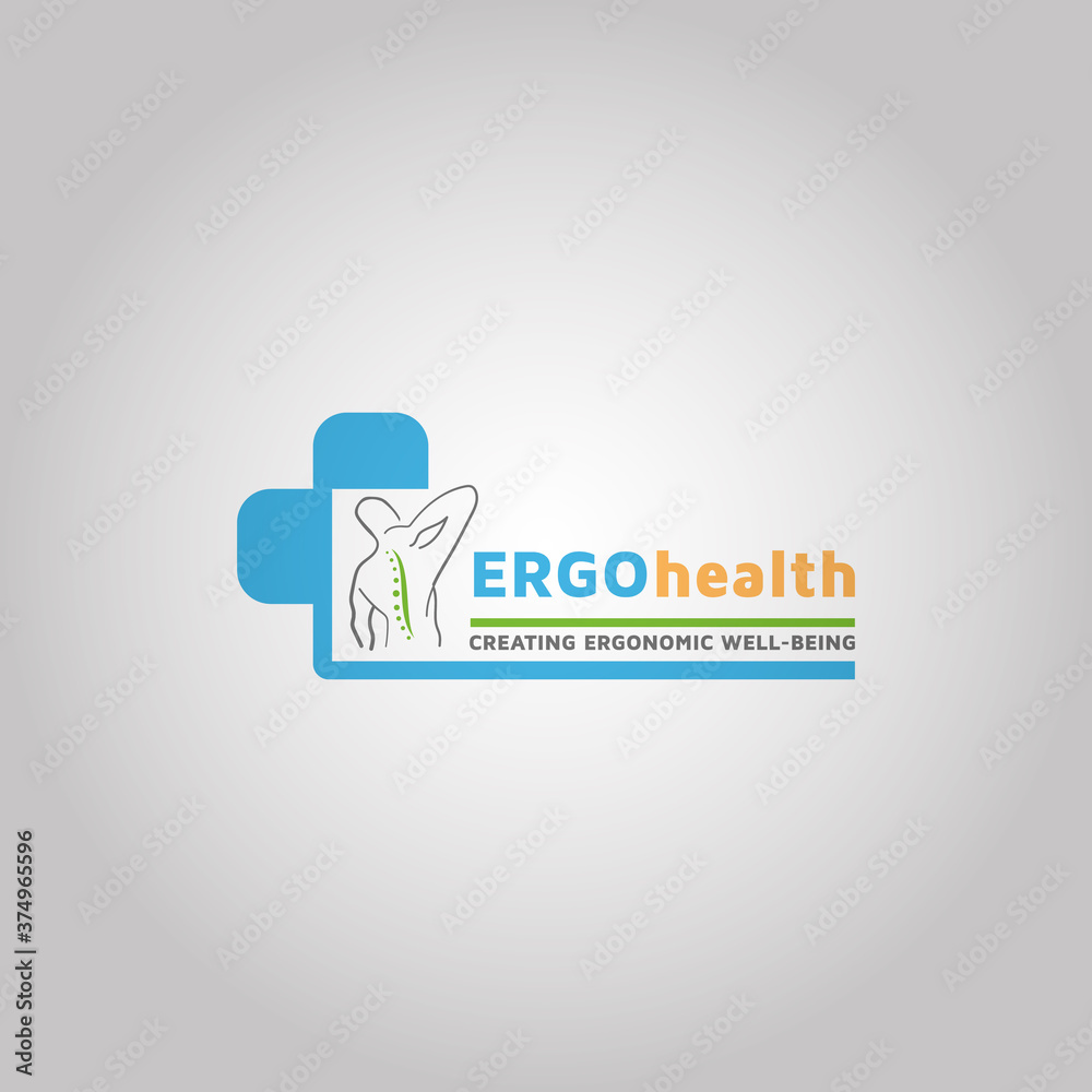 ergonomic and health Vector logo design template idea and inspiration ...