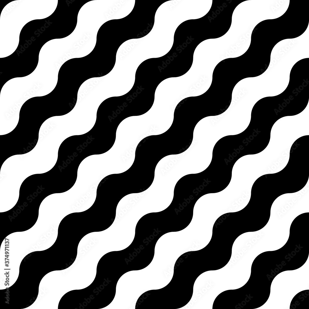 Seamless diagonal wavy lines. Jagged stripes. Surface pattern design ...