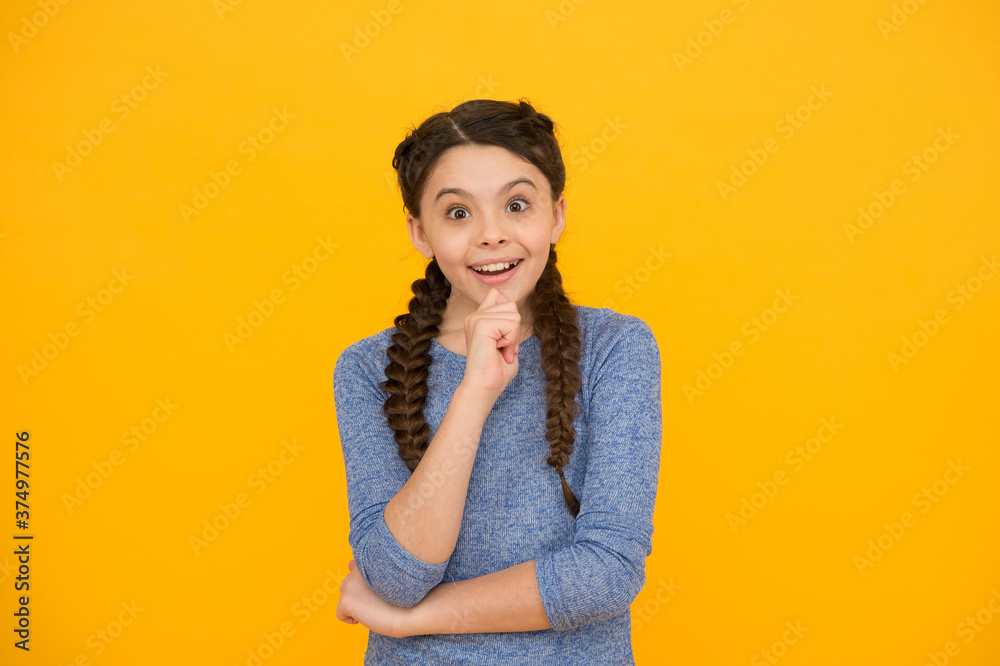 teen emotional girl. Human emotions and facial expression concept ...