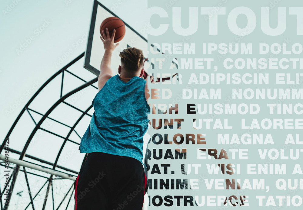 Cut Out Text Overlay Effect Mockup Stock Template | Adobe Stock