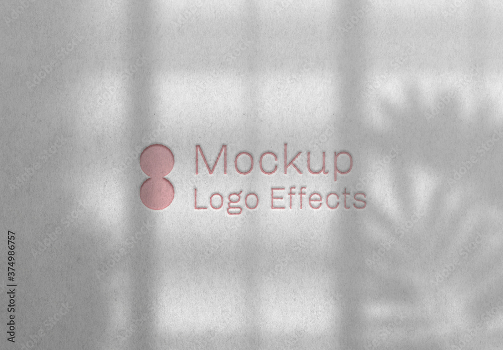 Paper Cut Out Logo Effect Mockup Stock Template | Adobe Stock