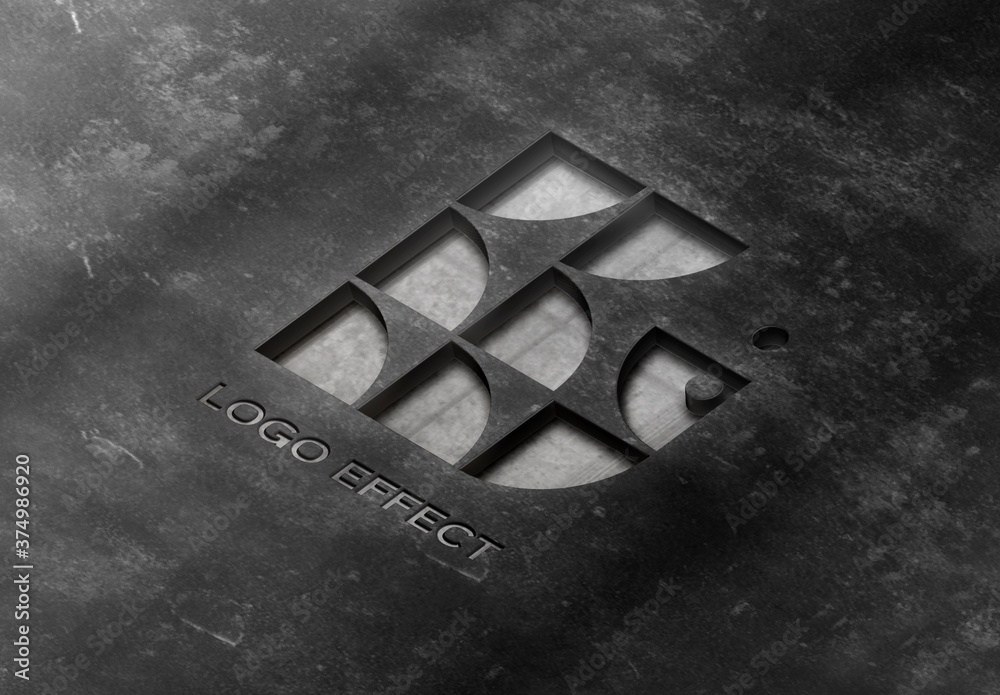 Pressed Logo Effect Mockup Stock Template | Adobe Stock