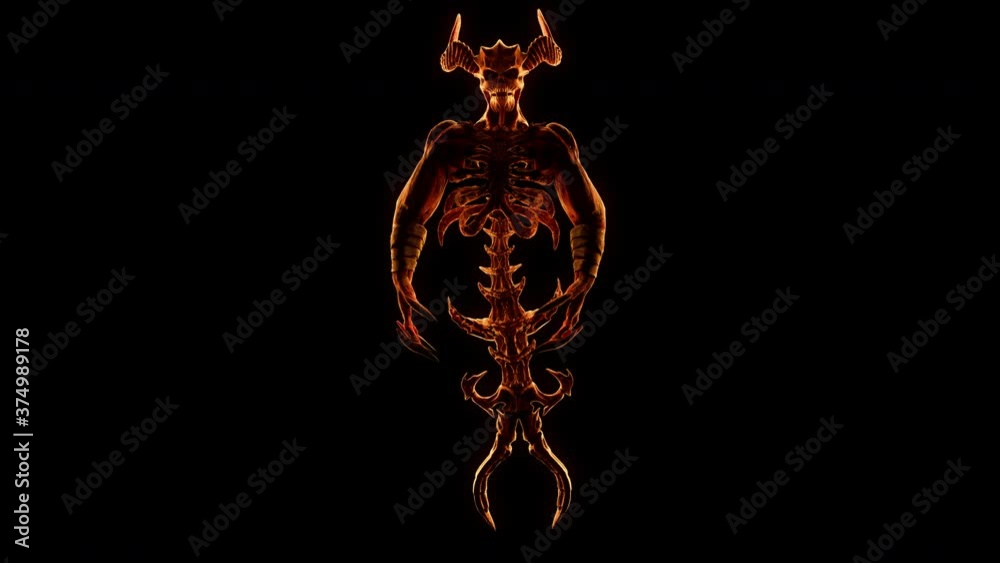 The Hell Creature VJ Loop is a motion graphics clip featuring horned ...