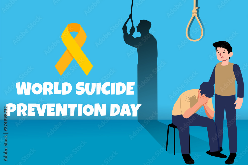 World Suicide Prevention Day Illustration. poster or banner for World ...