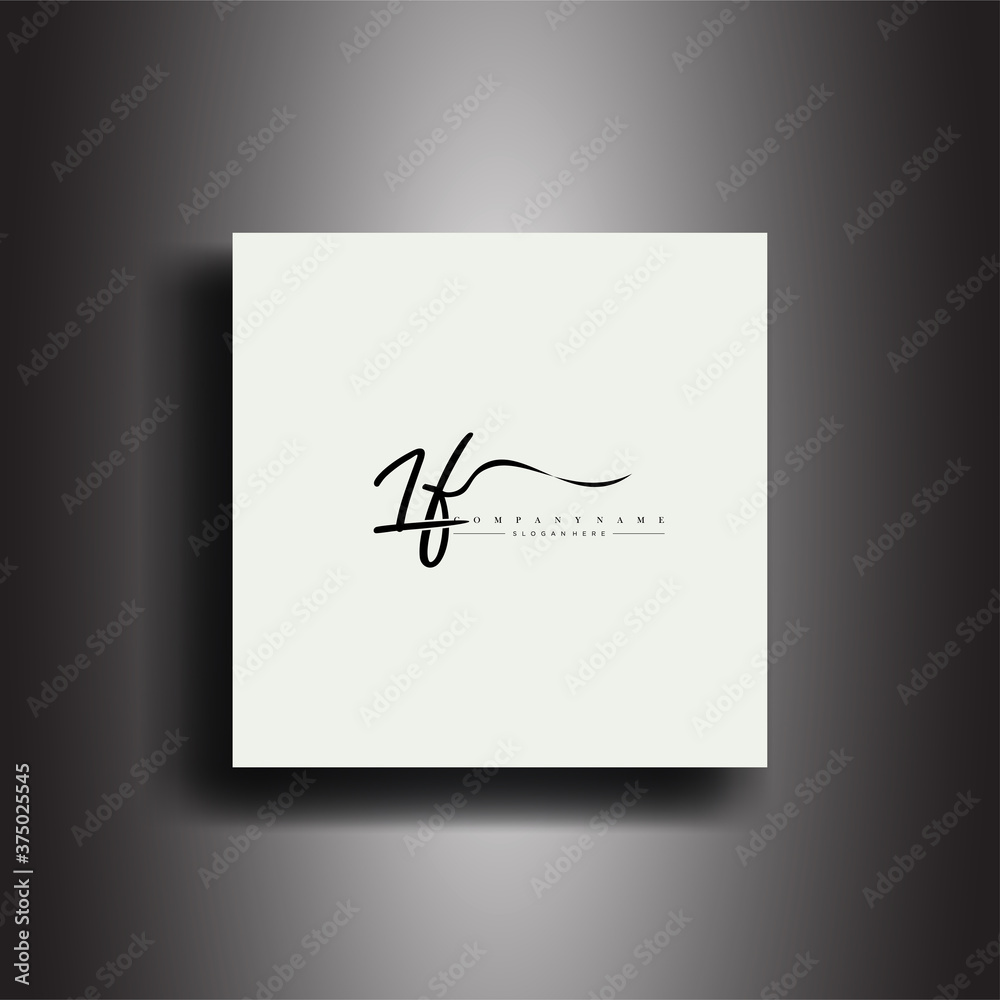 LF Signature style monogram.Calligraphic lettering icon and handwriting ...