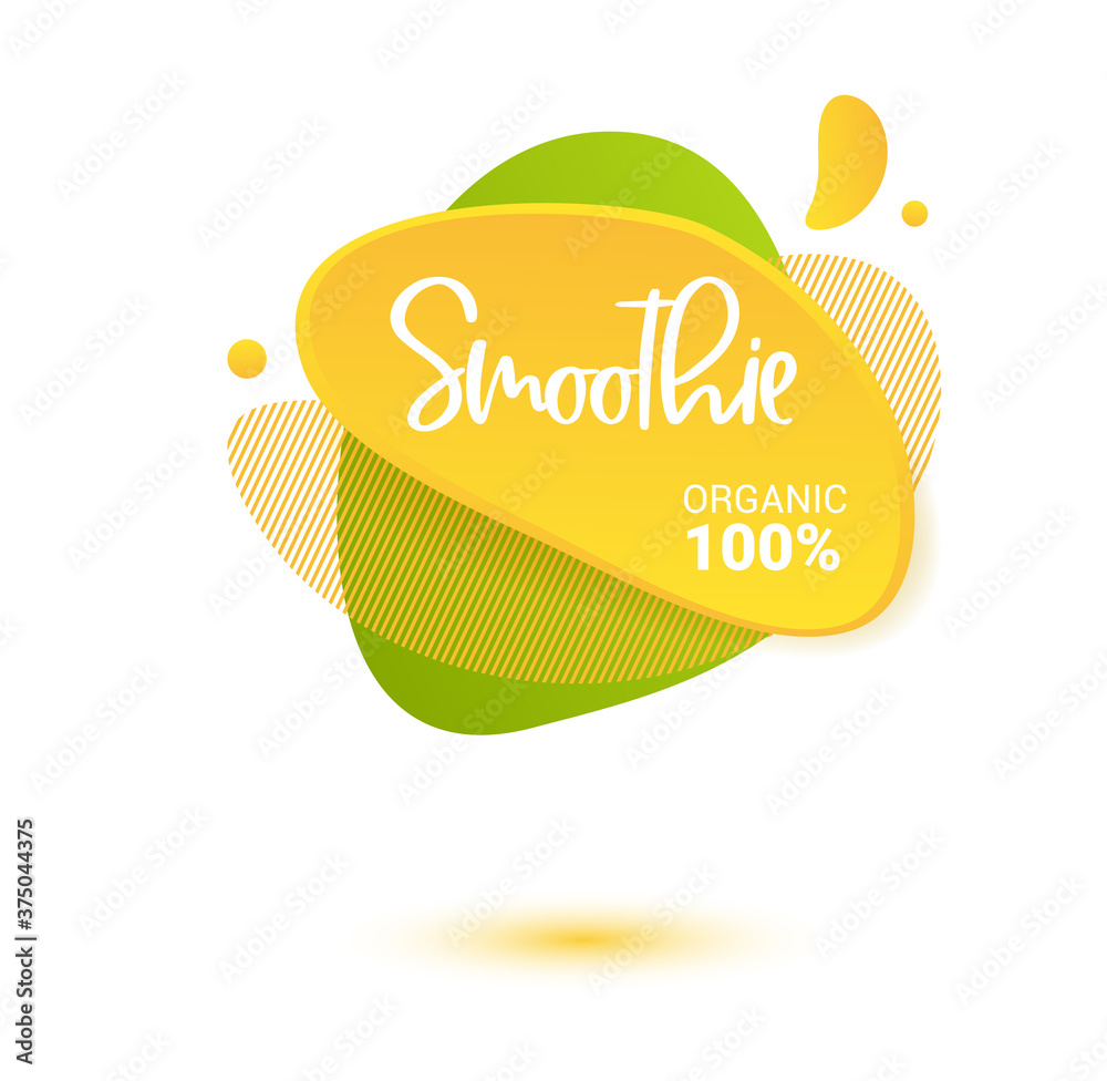 Smoothie vector label. Bright and shine stickers, labels, tags and ...