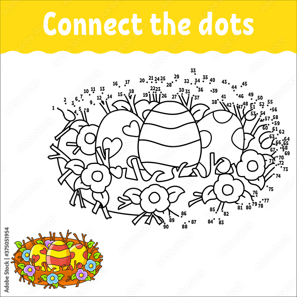 Dot to dot game. Draw a line. For kids. Activity worksheet. Coloring ...
