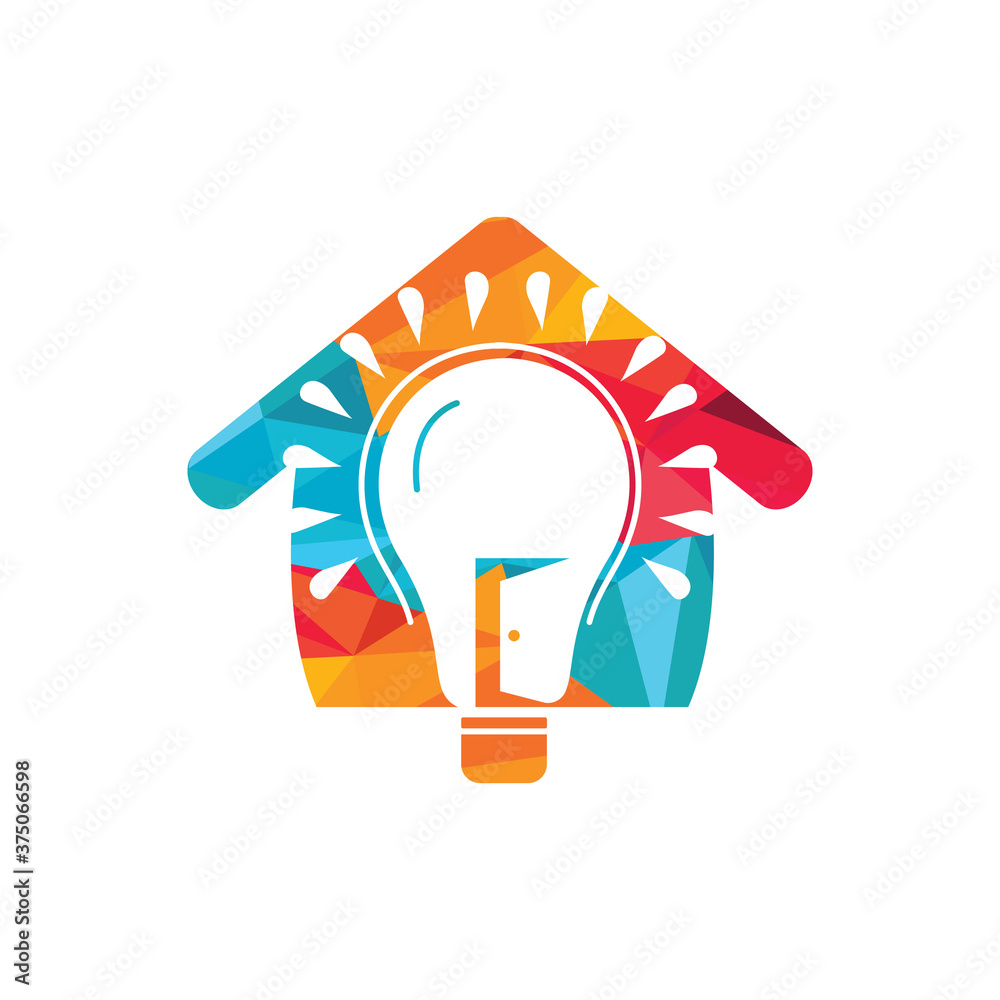 smart room vector logo design. Bulb and room icon logo. Stock Vector ...