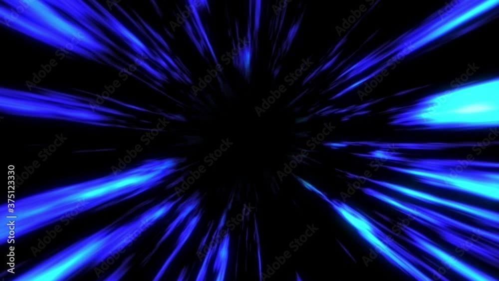 3d Animation with Blue Glowing Energy Light Effect on Dark Space ...