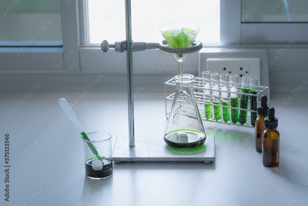 equipment and glassware for test the natural product extraction and ...