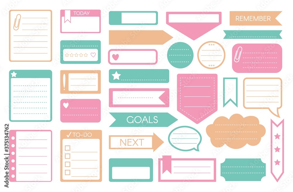 To-do sticker. Vector to-do list, reminder, goal memo, note sticker ...