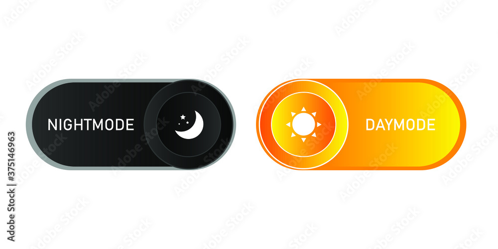 Day night switch. Concept of gadget interface switch to Day and Night ...