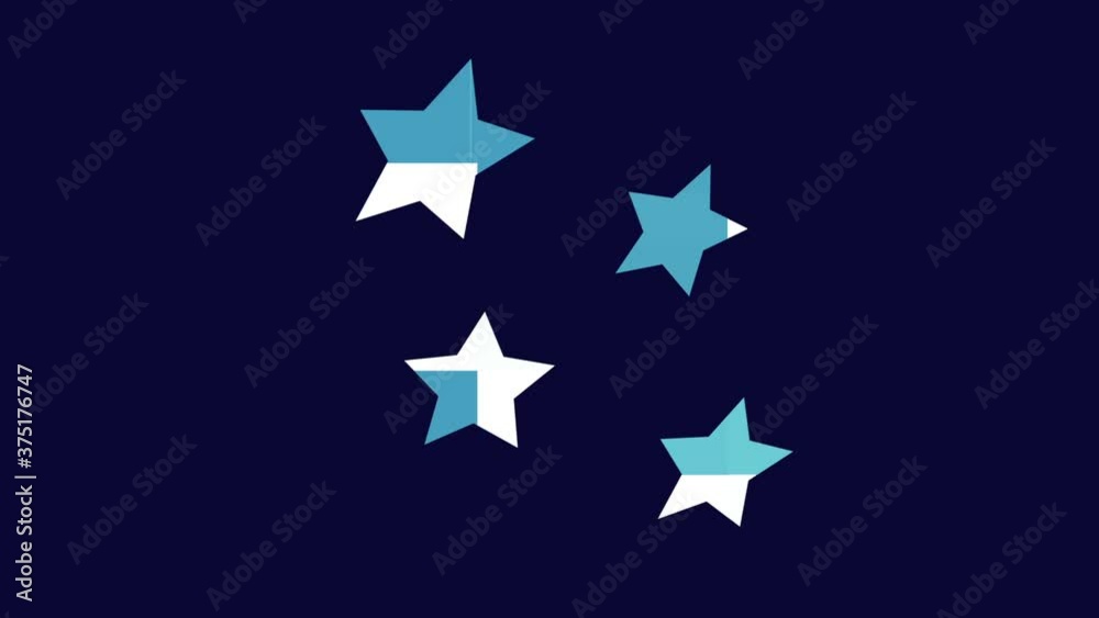 Vidéo Stock Animation of group of stars objects filled with floating ...