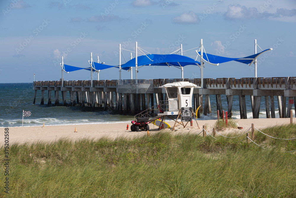 Pompano Beach Pier and lifeguard station #2 Stock Photo | Adobe Stock
