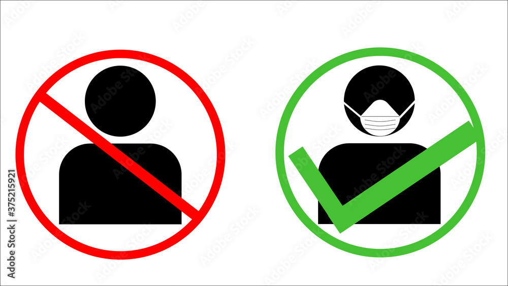No Face Mask, No Entry Sign against the Spread of the Novel Coronavirus ...