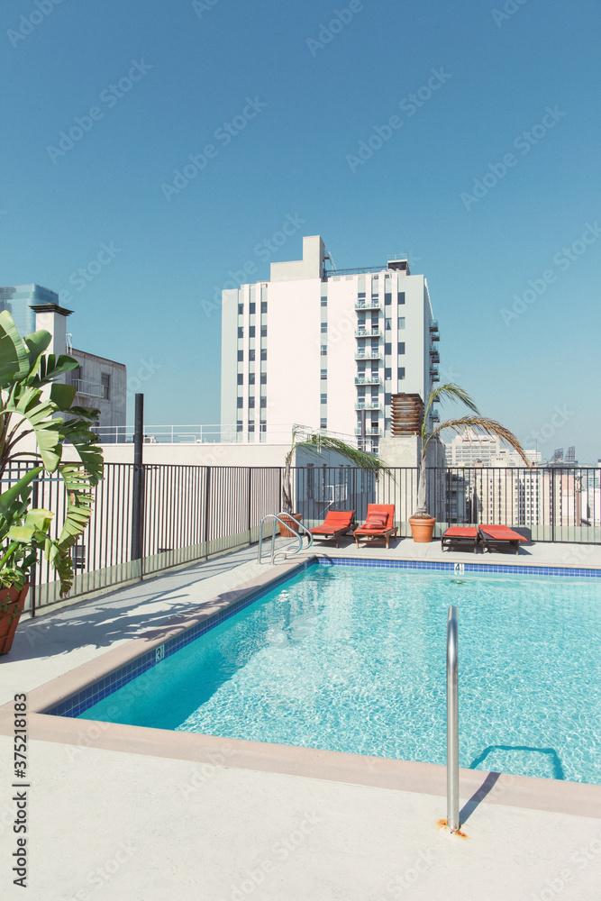 Rooftop Pool Stock Photo | Adobe Stock