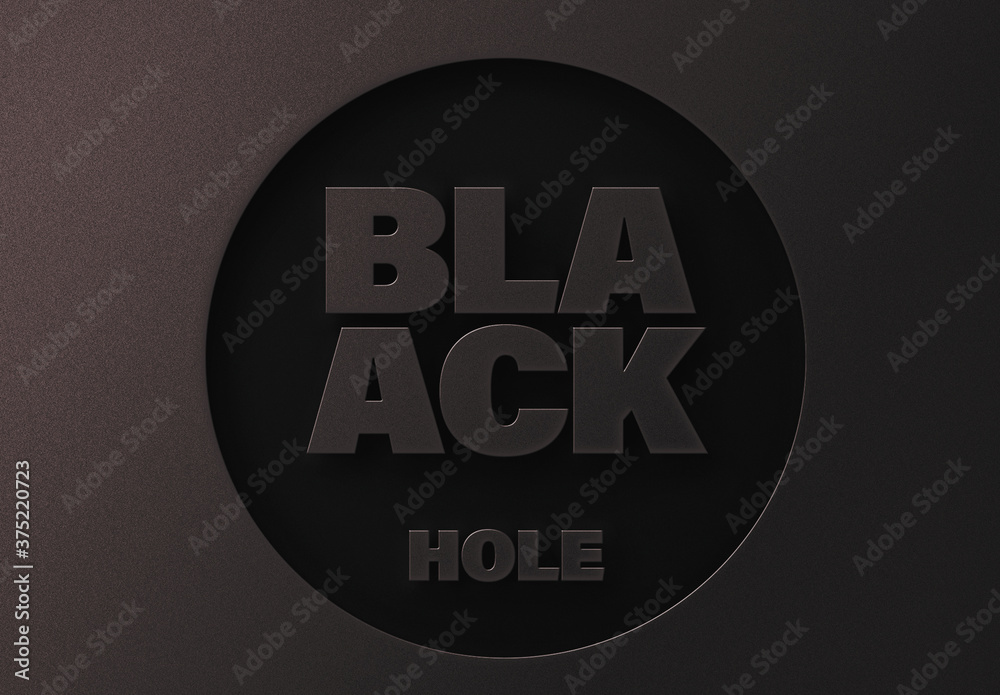 Black Hole Cut Out Text Effect Stock Template | Adobe Stock