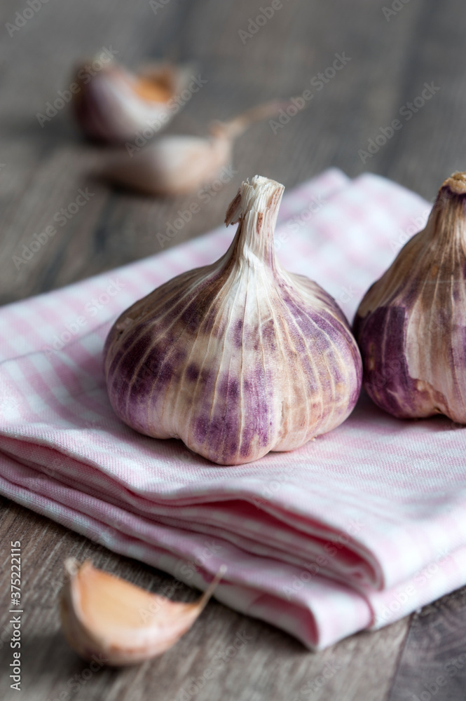 purple garlic Stock Photo | Adobe Stock